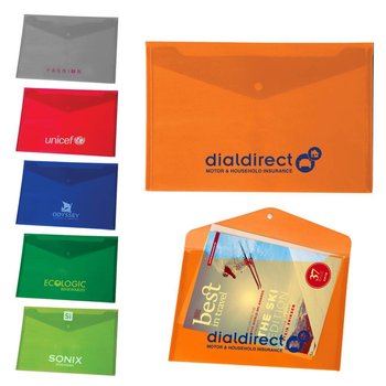 Translucent Snap Close Document Folder - Personalization Available ...