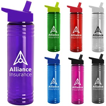 Slim Fit Water Bottle With Flip Straw Lid 24-Oz. - Personalization ...