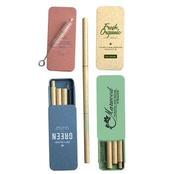 Wheat Drinking Straw Box Set | Positive Promotions