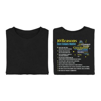 Core Values (Star) Positive 2-Sided T-Shirt - Personalized | Positive ...