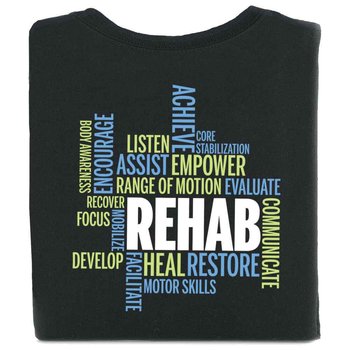 Rehab Word Cloud Two-Sided Short Sleeve T-Shirt - Personalization ...