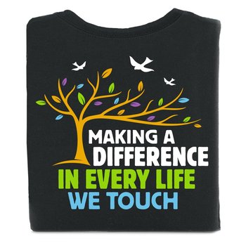 Making a Difference in Every Life We Touch Unisex 2-Sided Short-Sleeved ...