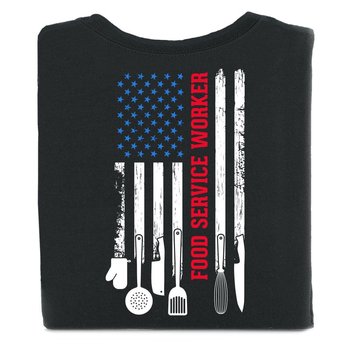 Food Service Worker Flag Unisex 2-Sided Short-Sleeved T-Shirt ...