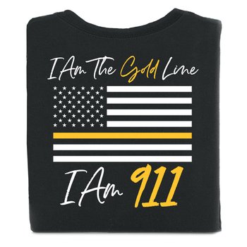 I Am the Gold Line. I Am 911. Gildan® Unisex 2-Sided Short-Sleeved T ...