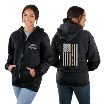 Dispatcher Flag Gildan® Unisex Heavy Blend™ Full-Zip Hooded Sweatshirt ...