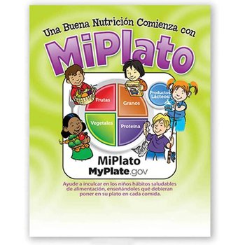 9 1/4" MyPlate Child's Portion Meal Plate With Educational Card (Spanish)