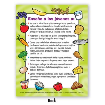9 1/4" MyPlate Child's Portion Meal Plate With Educational Card (Spanish)