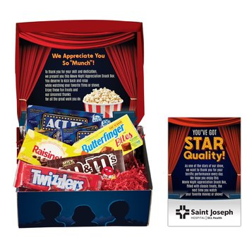 Movie Night Appreciation Snack Box Kit - Card Personalization Available ...