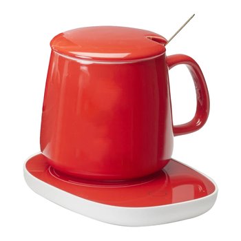 Red Ceramic Mug & Warmer With Hot Chocolate Gift Set in Holiday Gift ...