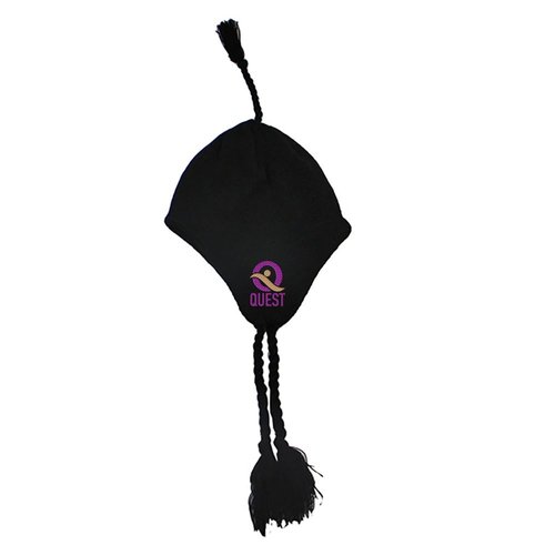 Knit Hat With Ear Flaps And Tassel - Personalization Available ...