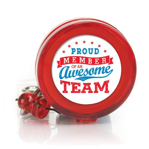 Proud Member Of An Awesome Team 4-Color Retractable Badge Holder ...