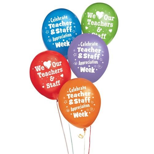 Teacher & Staff 2-Sided Celebration Balloons (50-Pack) | Positive ...