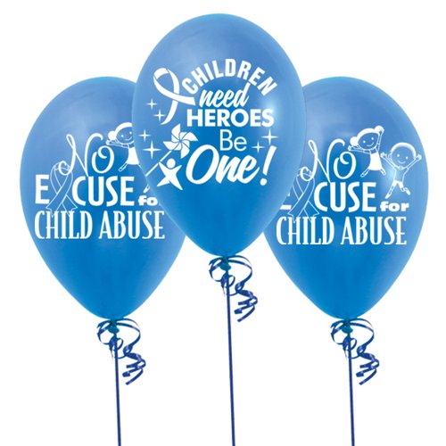 Child Abuse Prevention 2-Sided Latex Balloons - Pack of 50 | Positive ...
