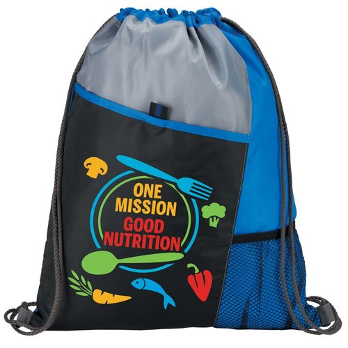 One Mission Good Nutrition Drawstring Backpack | Positive Promotions