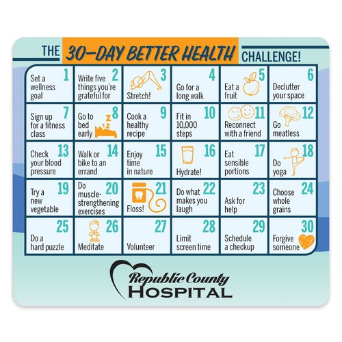 The 30-Day Better Health Challenge! Magnet - One-Color Personalization ...