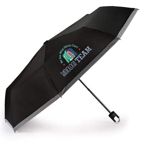 Radiology Team: We See What Others Can't 38" Clip Umbrella With Safety ...