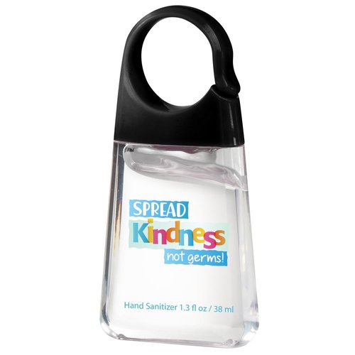 Spread Kindness, Not Germs! Hand Sanitizer With Carabiner Clip ...