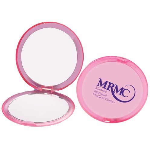 Dual-Mirrored Pink Compact - Personalization Available | Positive ...