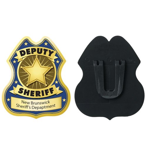 Gold Deputy Sheriff Plastic Badge - Personalization Available ...