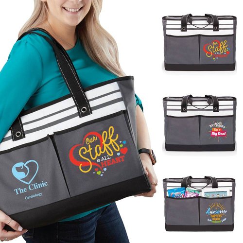 Our Staff Is All Heart Traveler Two-Pocket Tote Bag Plus ...