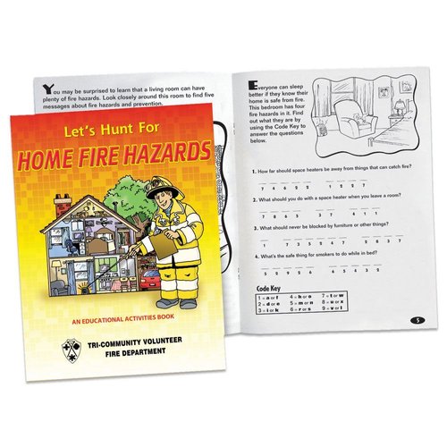 Let's Hunt For Home Fire Hazards Educational Activities Book