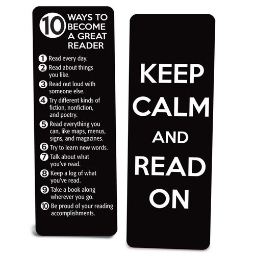 Keep Calm And Read On Die-Cut Bookmark | Positive Promotions