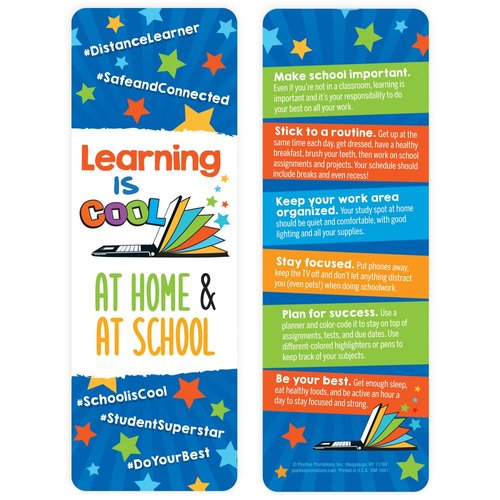 Learning Is Cool At Home & At School Bookmark - 25 Per Pack | Positive ...