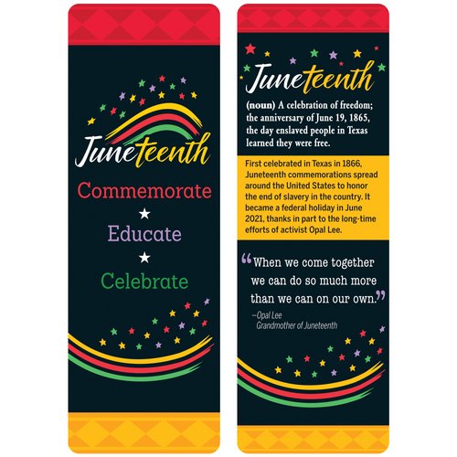 Juneteenth: Commemorate, Educate, Celebrate Bookmark - Pack of 50 ...
