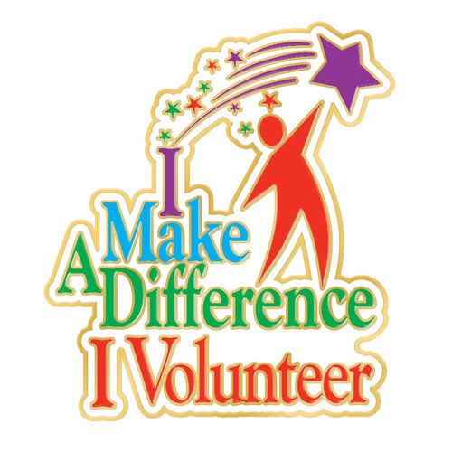 I Make A Difference I Volunteer Lapel Pin With Presentation Card