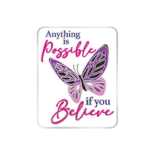 Jewelry Quality Strength, Hope, Faith, Courage Lapel Pin With Card