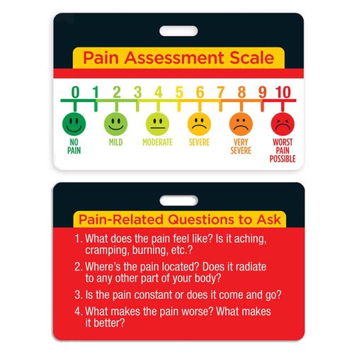 Pain Assessment Scale Laminated Badge Card | Positive Promotions
