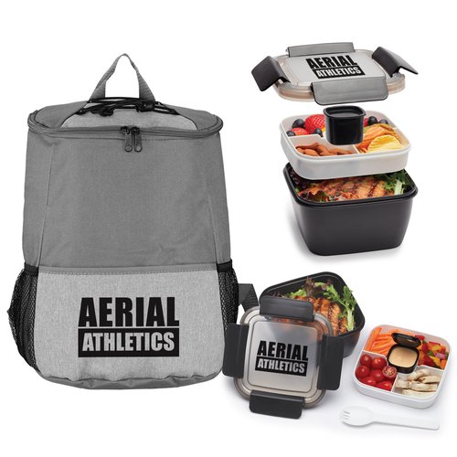 Backpack Cooler & Locking Food Container Gift Set - One-Color ...