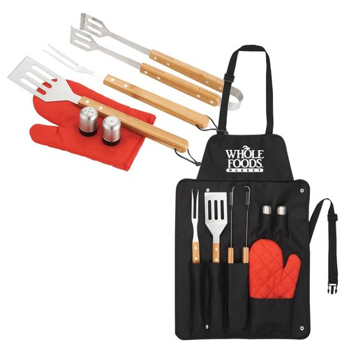 Deluxe 7-Piece BBQ Set with Apron - Personalization Available ...