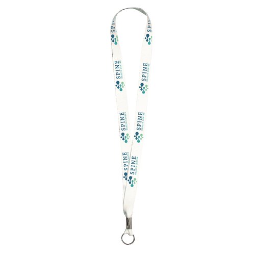 3/4" White Dye-Sublimated Lanyard (Non Breakaway) - Full-Color ...