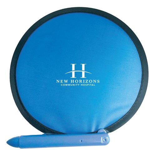 Nylon Fan With Pen - One-Color Personalization Available | Positive ...
