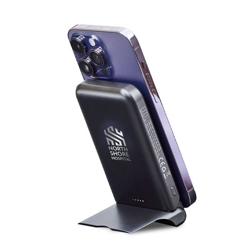 Light-Up MagSafe Power Bank With Folding Stand 10,000 mAh 15W - Laser ...