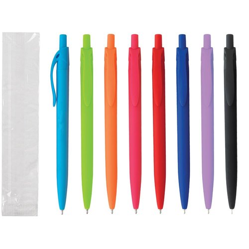 Sleek Write Rubberized Pen - Single Use - Individually Wrapped ...
