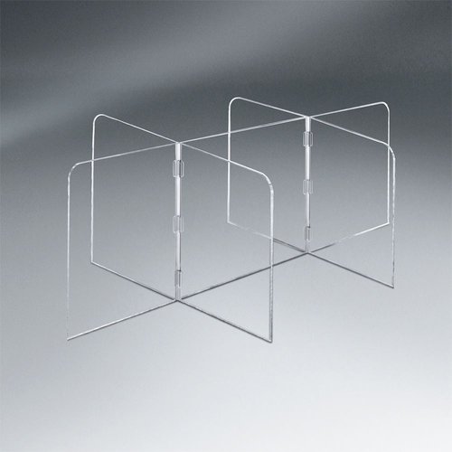 Large Interlock 7 Panel Tabletop Distancing Partition - 1/4" Thick ...
