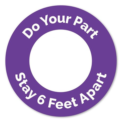 12" Do Your Part Removable Adhesive Circle Wall Decal | Positive Promotions