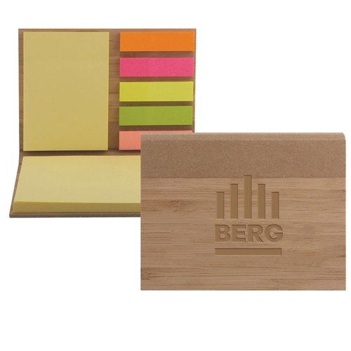 Bamboo Sticky Notepad - Laser-Engraved Personalization Available ...