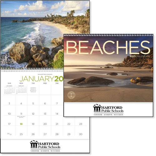 Beaches 2021 Calendar - Personalization Available | Positive Promotions