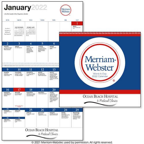 Word-A-Day by Merriam-Webster Wall Calendar - Spiral - Personalization ...