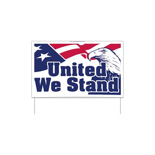 United We Stand Eagle 22.5" x 33" Yard Sign | Positive Promotions