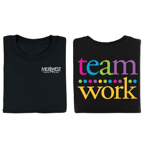 Teamwork 2-Sided T-Shirt - Personalization Available | Positive Promotions