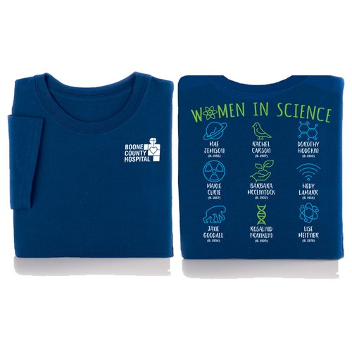 Women In Science Unisex 2-Sided Short-Sleeve T-Shirt - Silkscreened ...