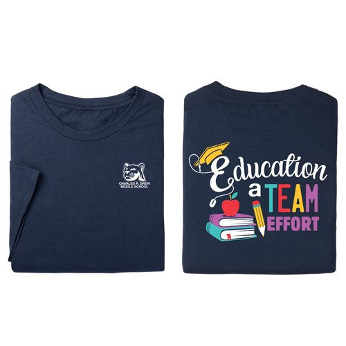 Education: A Team Effort Unisex 2-Sided Short-Sleeved T-Shirt ...