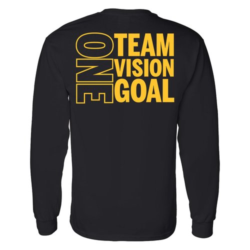 One Team, Vision, Goal Unisex Two-Sided Long-Sleeved T-Shirt ...