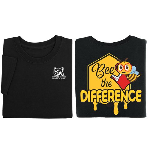 Bee the Difference Unisex 2-Sided Short-Sleeved T-Shirt - Silkscreened Personalization Available ...