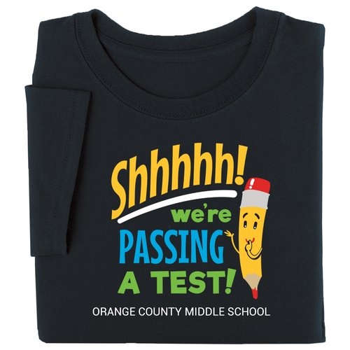 SHHHH! We're Passing a Test! Youth Short-Sleeved T-Shirt - Silkscreened ...