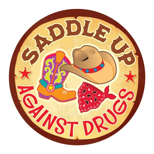 Saddle Up Against Drugs Theme Day Stickers - Roll of 200 | Positive ...